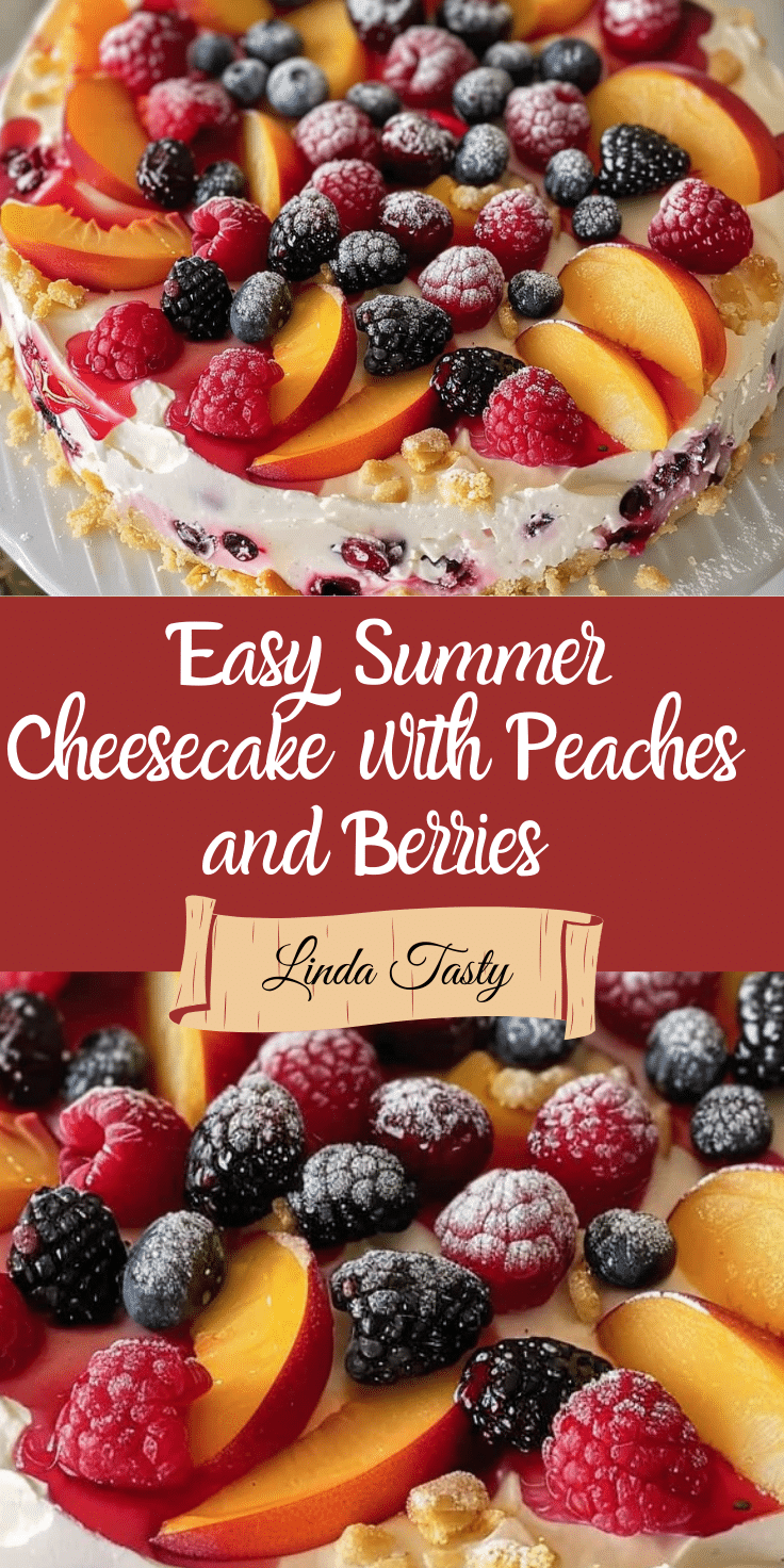 Summer Berry and Peach Cheesecake Recipe
