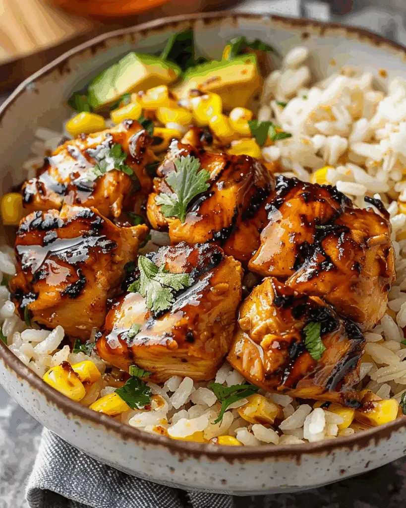 Honey Chipotle Chicken Rice Bowls