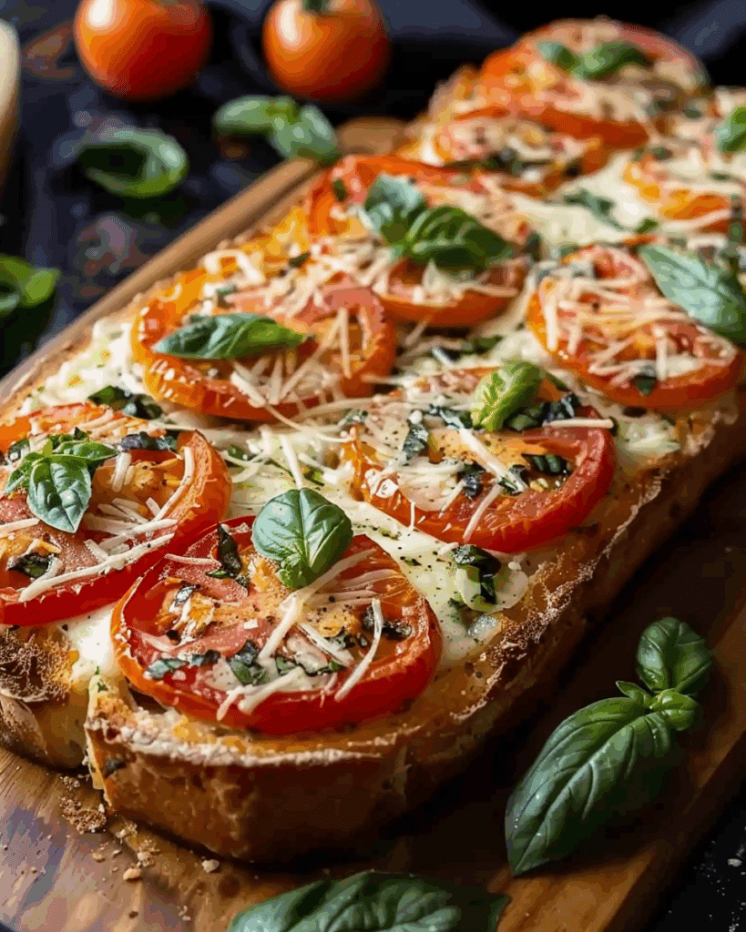 Tomato Basil Garlic Bread